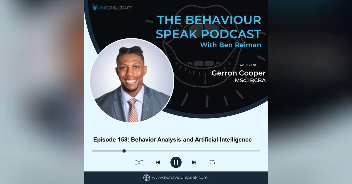 Episode 158: Behavior Analysis and Artificial Intelligence | Behaviour ...
