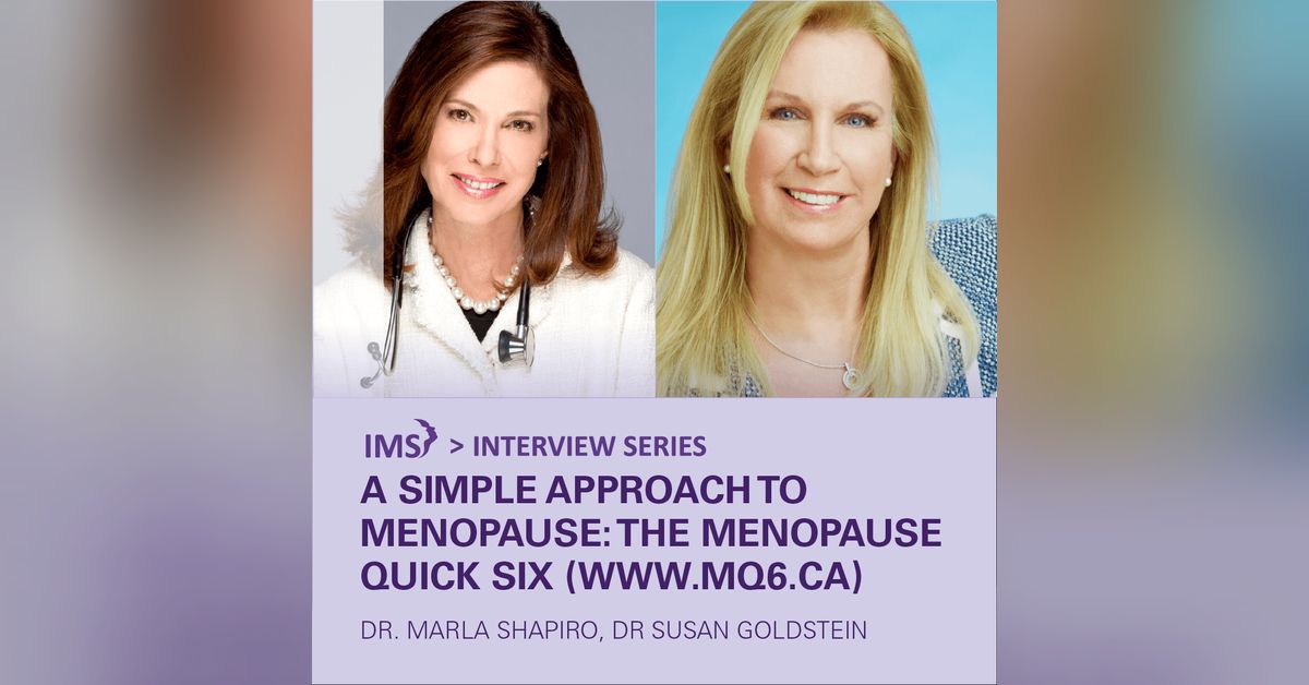 Dr. Susan Goldstein - A simple approach to Menopause : the Menopause ...