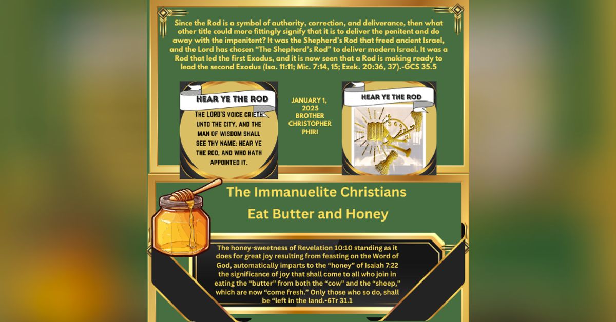 2025.01.01 Immanuelite Christians Eat Butter and Honey - Br ...