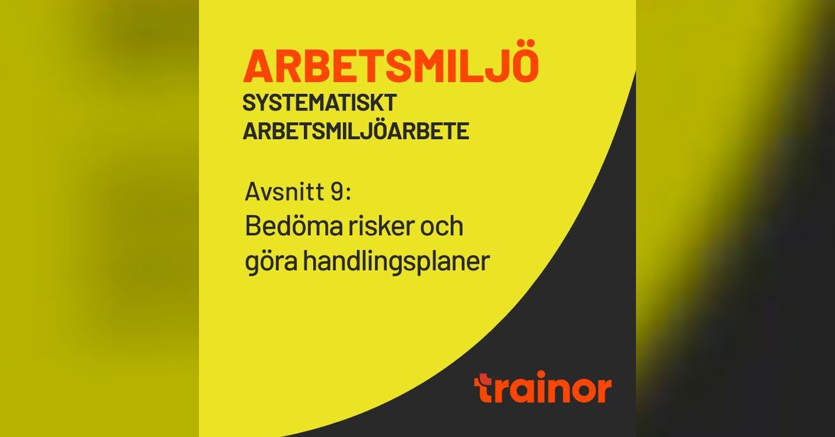 Arbetsmiljö – Systematiskt arbetsmiljöarbete del 9/12: Bedöma risker ...
