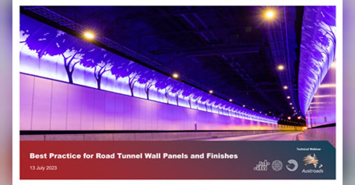 Best Practice for Road Tunnel Wall Panels and Finishes | Austroads ...