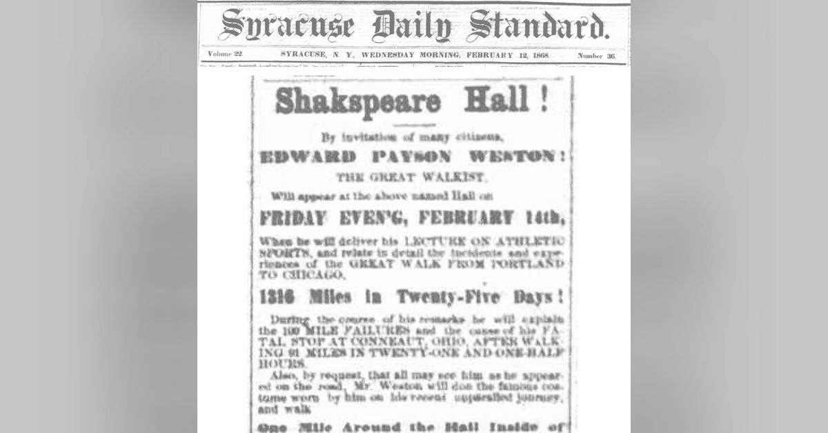 4: Weston, the Pedestrian | Historic Headlines