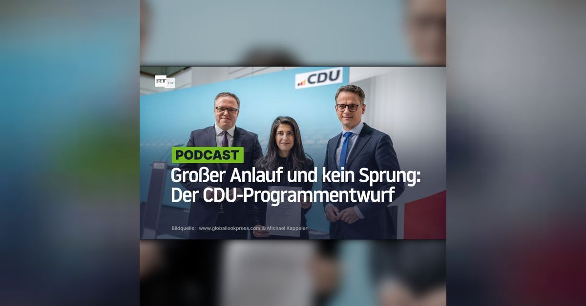Großer Anlauf und kein Sprung: Der CDU-Programmentwurf | RT DE
