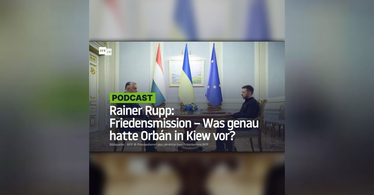 Rainer Rupp: Friedensmission – Was genau hatte Orbán in Kiew vor? | RT DE