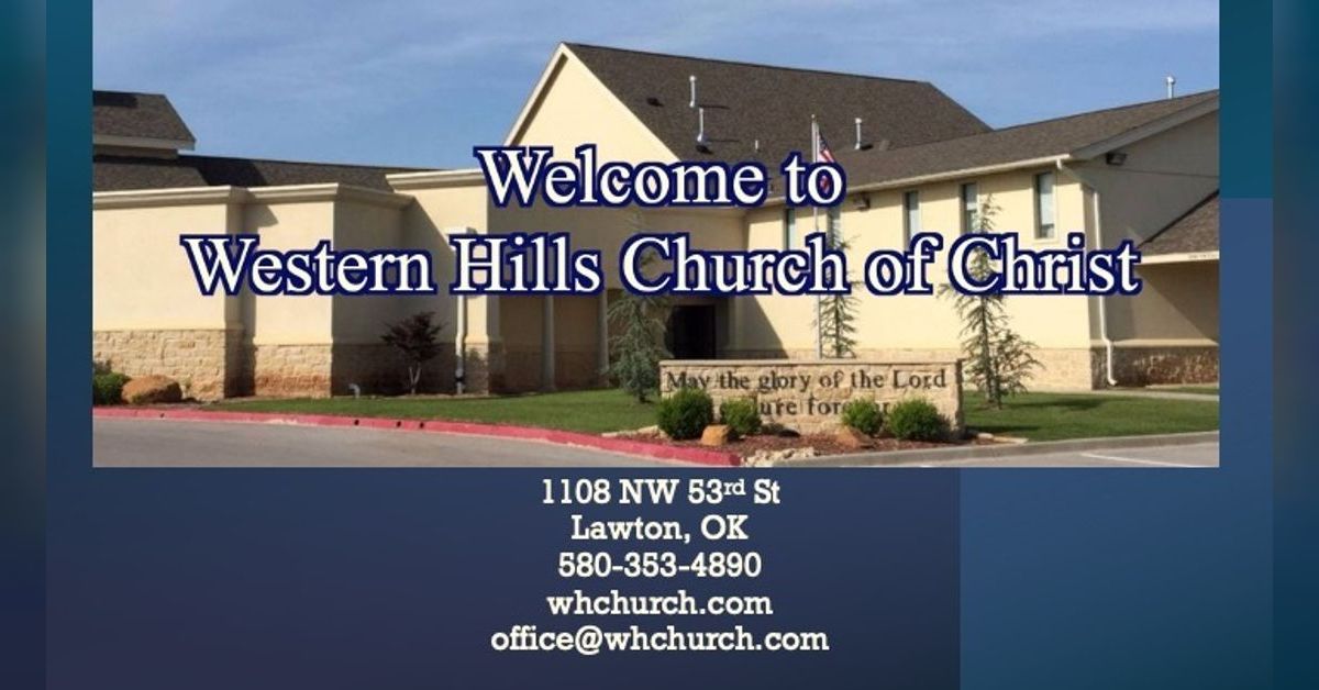 Western Hills Church of Christ Podcast - 06-22-2025 "Hebrews 5:1-10 ...