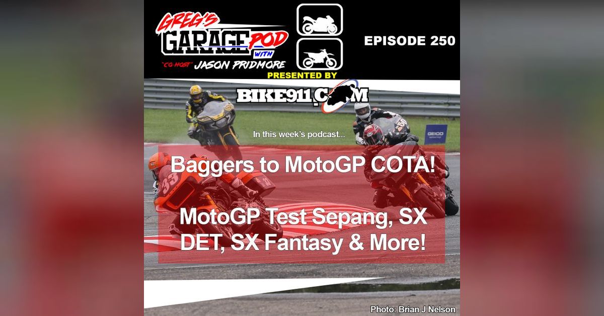 Ep250 - MotoGP Sepang Test Day 1, SX Detroit, ARAI News, and More ...