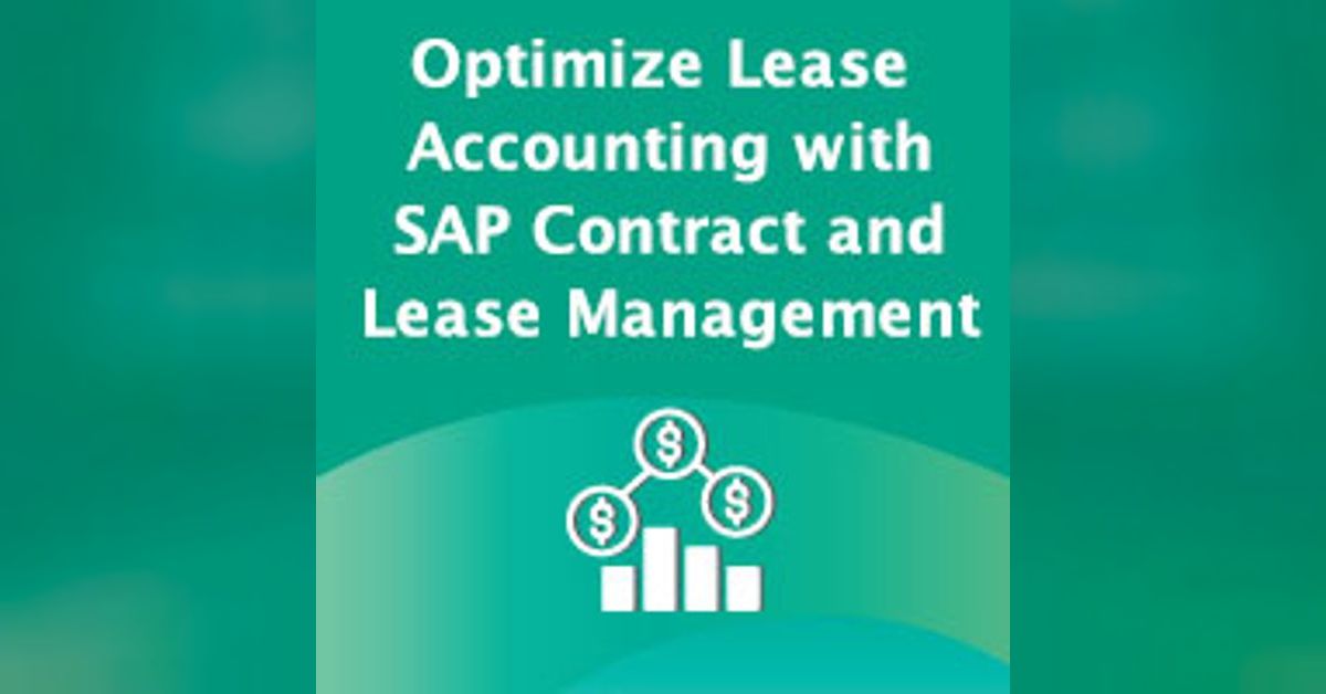Optimize Lease Accounting with SAP Contract and Lease Management (CLM ...