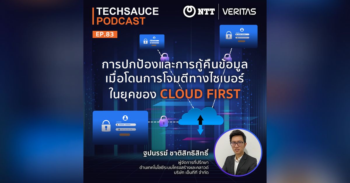 TS EP.83 การปกป้องและการกู้คืนข้อมูลเมื่อโดนการโจมตีทางไซเบอร์ในยุคของ Cloud First | Techsauce ...