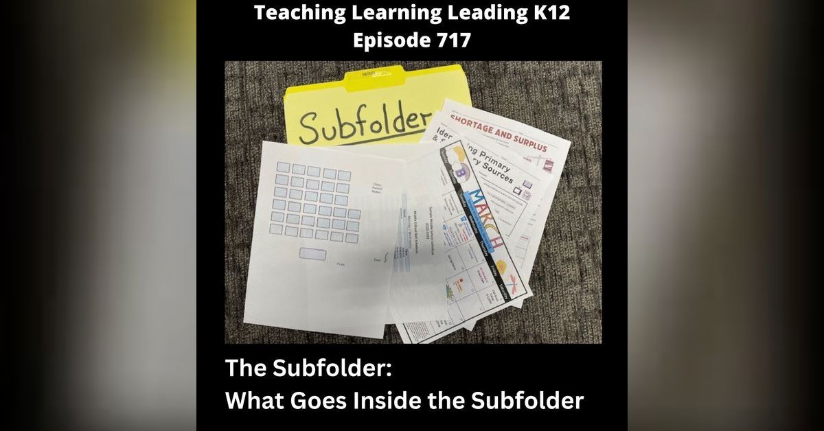 The Subfolder: What Goes Inside the Subfolder - 717 | Teaching Learning ...