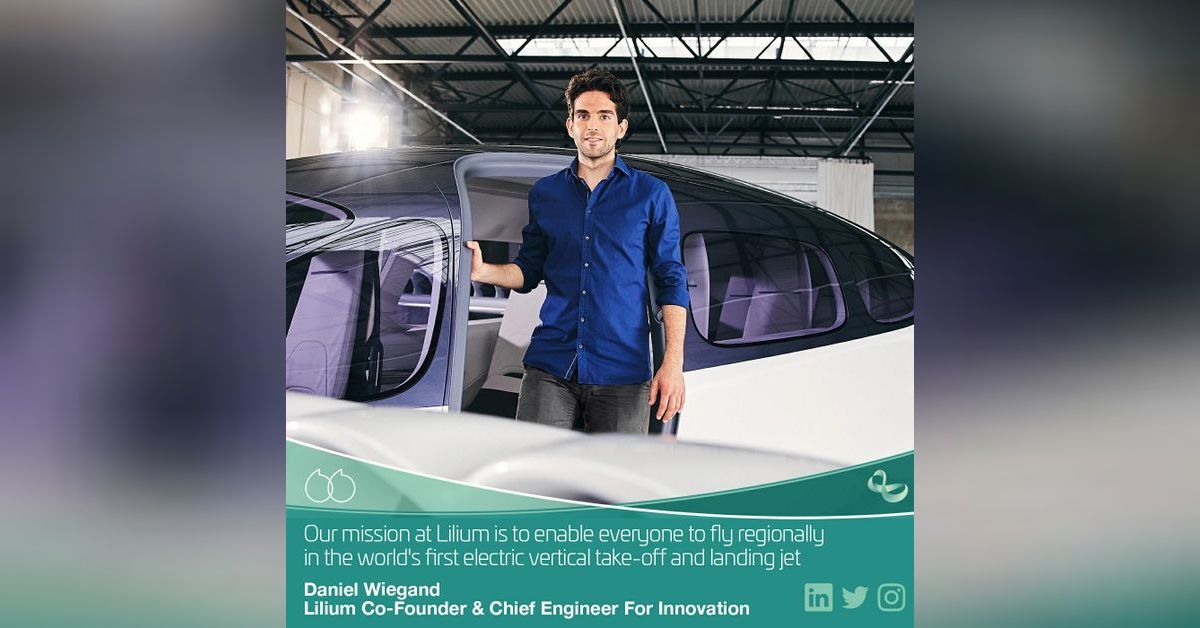 Lilium co-founder Daniel Wiegand shows Helen the first electric ...