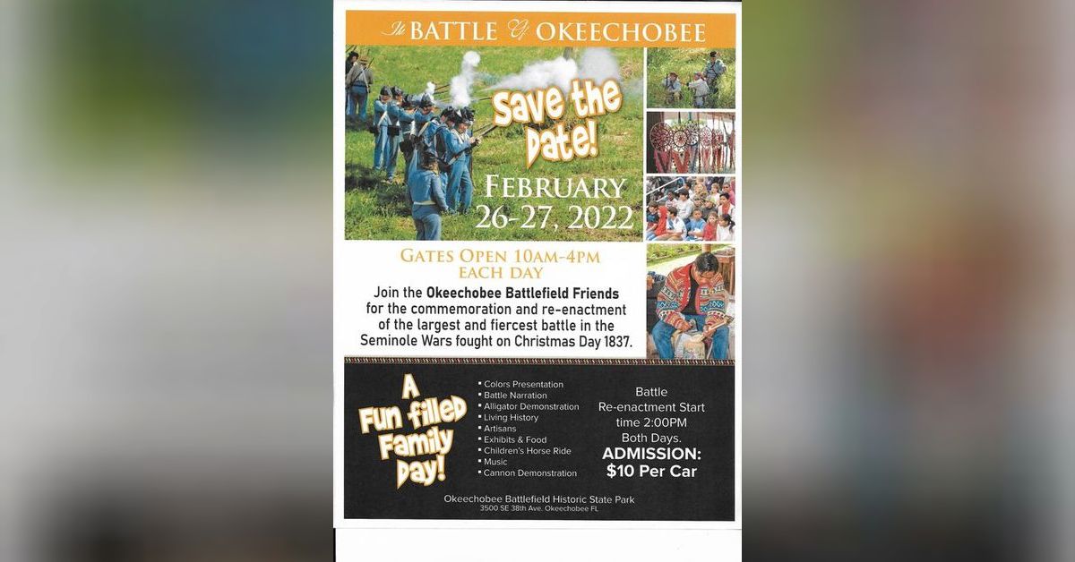 SW096 Okeechobee Battlefield Friends Commemorate Christmas Day 1837 ...
