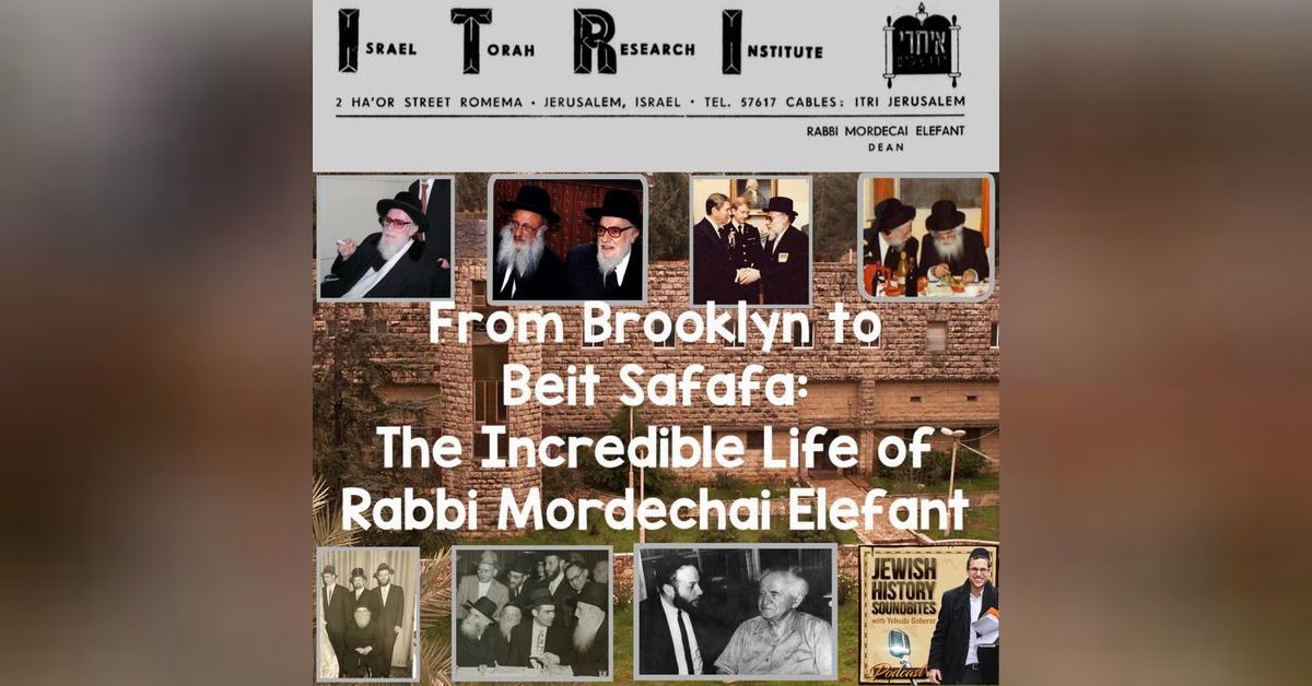 From Brooklyn to Beit Safafa: The Incredible Life of Rabbi Mordechai ...